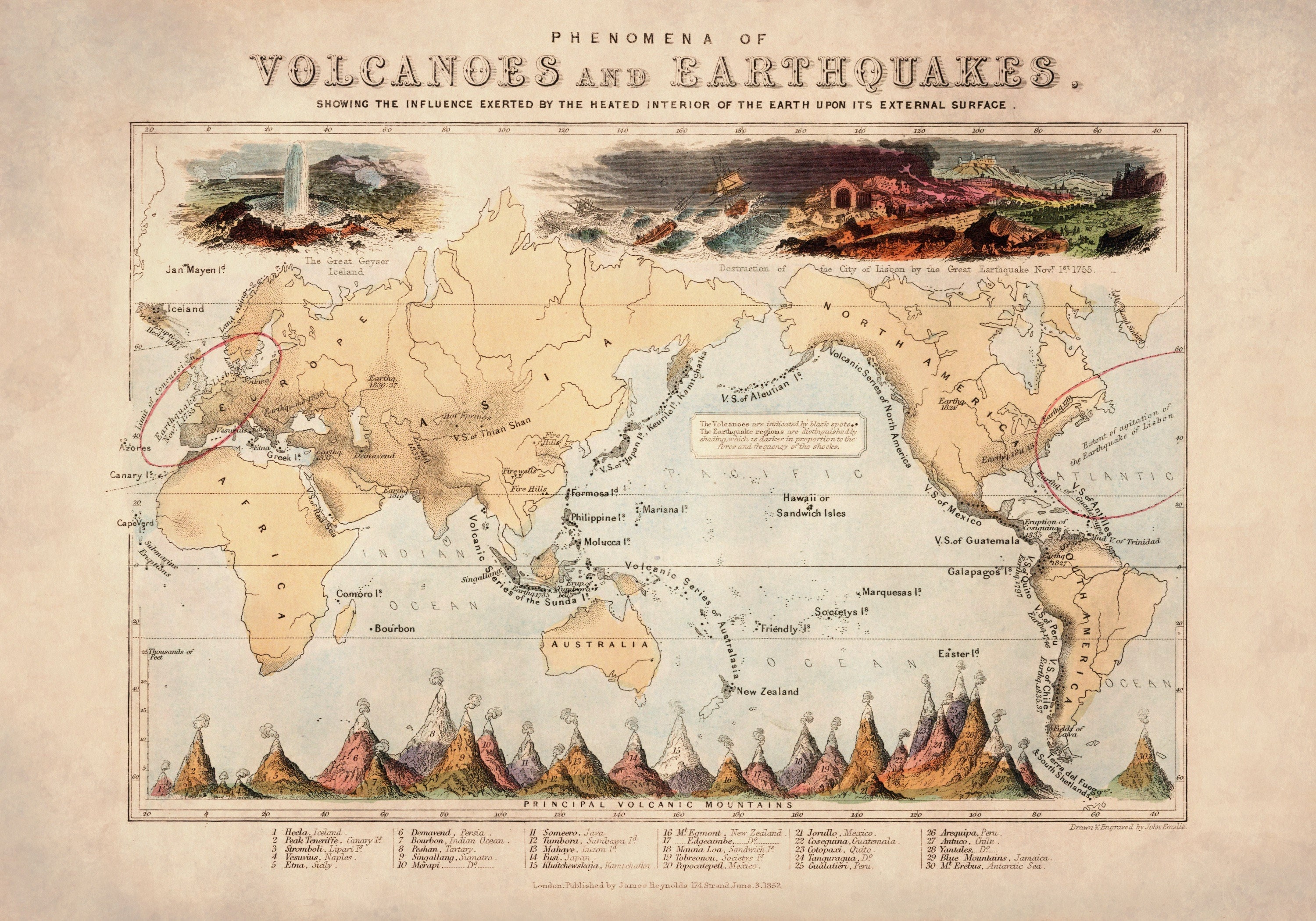 Volcanoes and Earthquakes Showing the Influence Exerted by the Heated ...