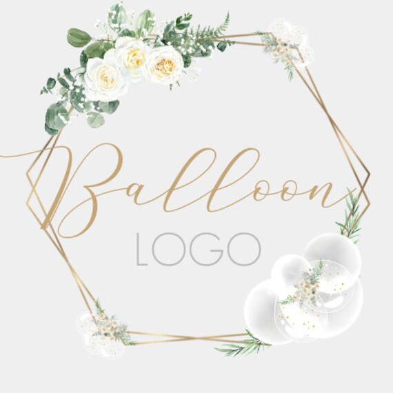 Floral & Balloon Logo | Etsy