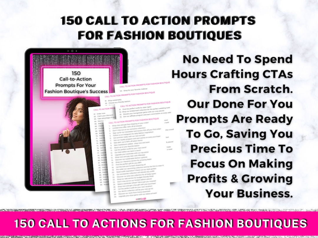 150 Call to Action Prompts for A Fashion Boutiques, CTA Prompts, Online ...