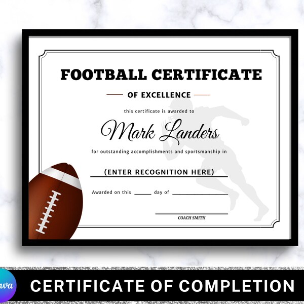 Football Awards Template - Etsy