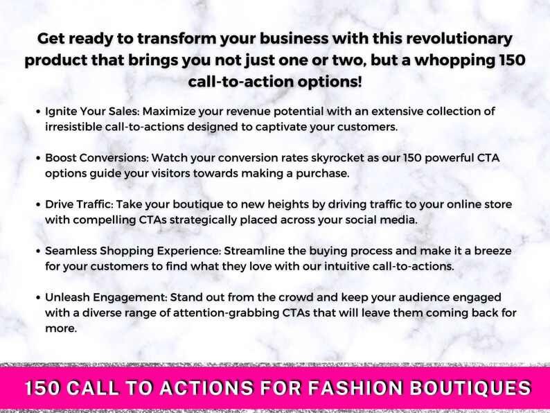 150 Call to Action Prompts for A Fashion Boutiques, CTA Prompts, Online ...