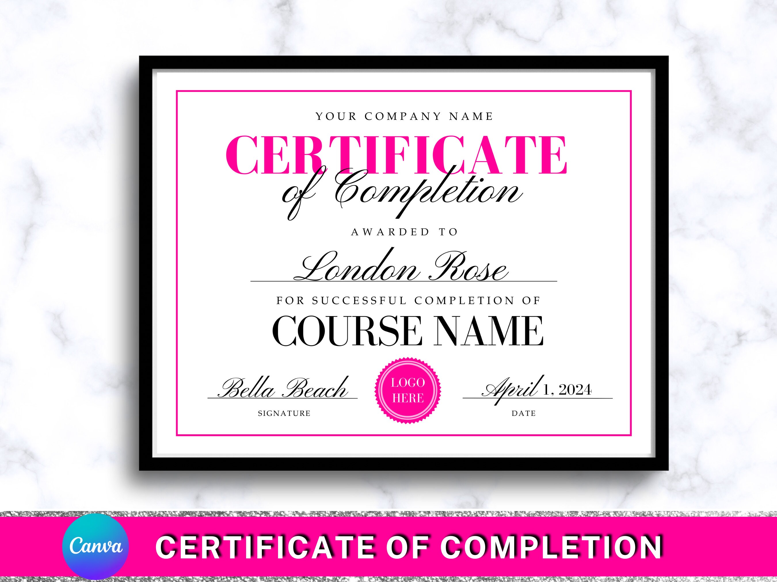 Certificate of Completion Template, Beauty Course Certificate, Makeup ...