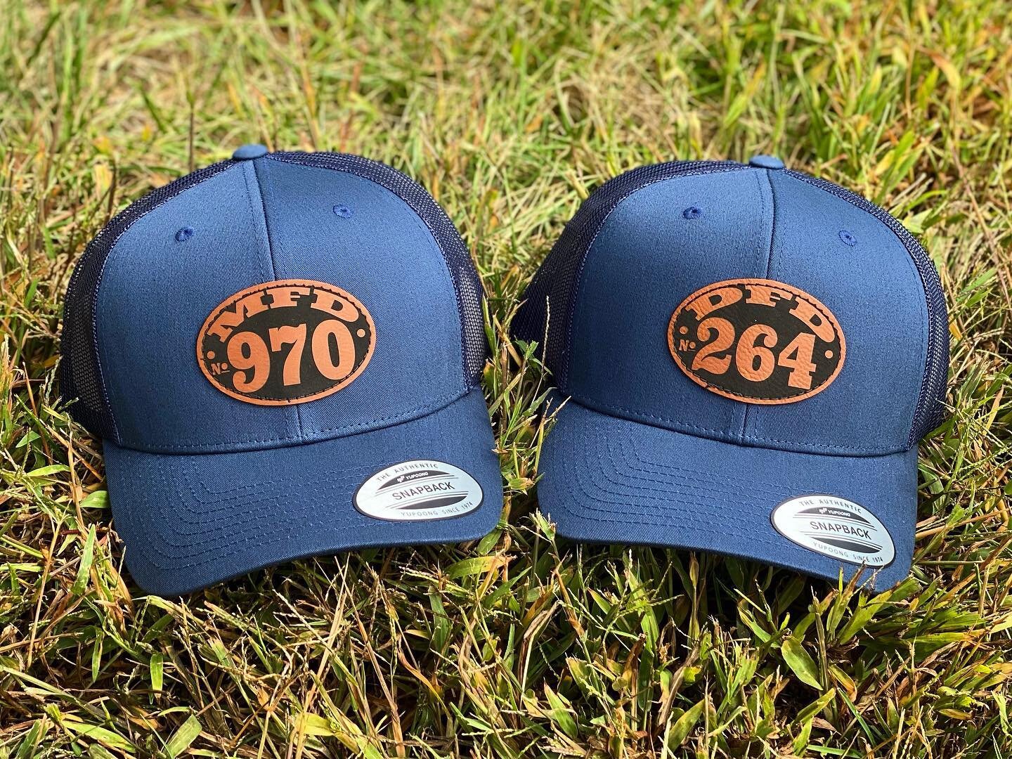 Custom Leather Patch Fire Department Hat. Firefighter Gift, Custom ...