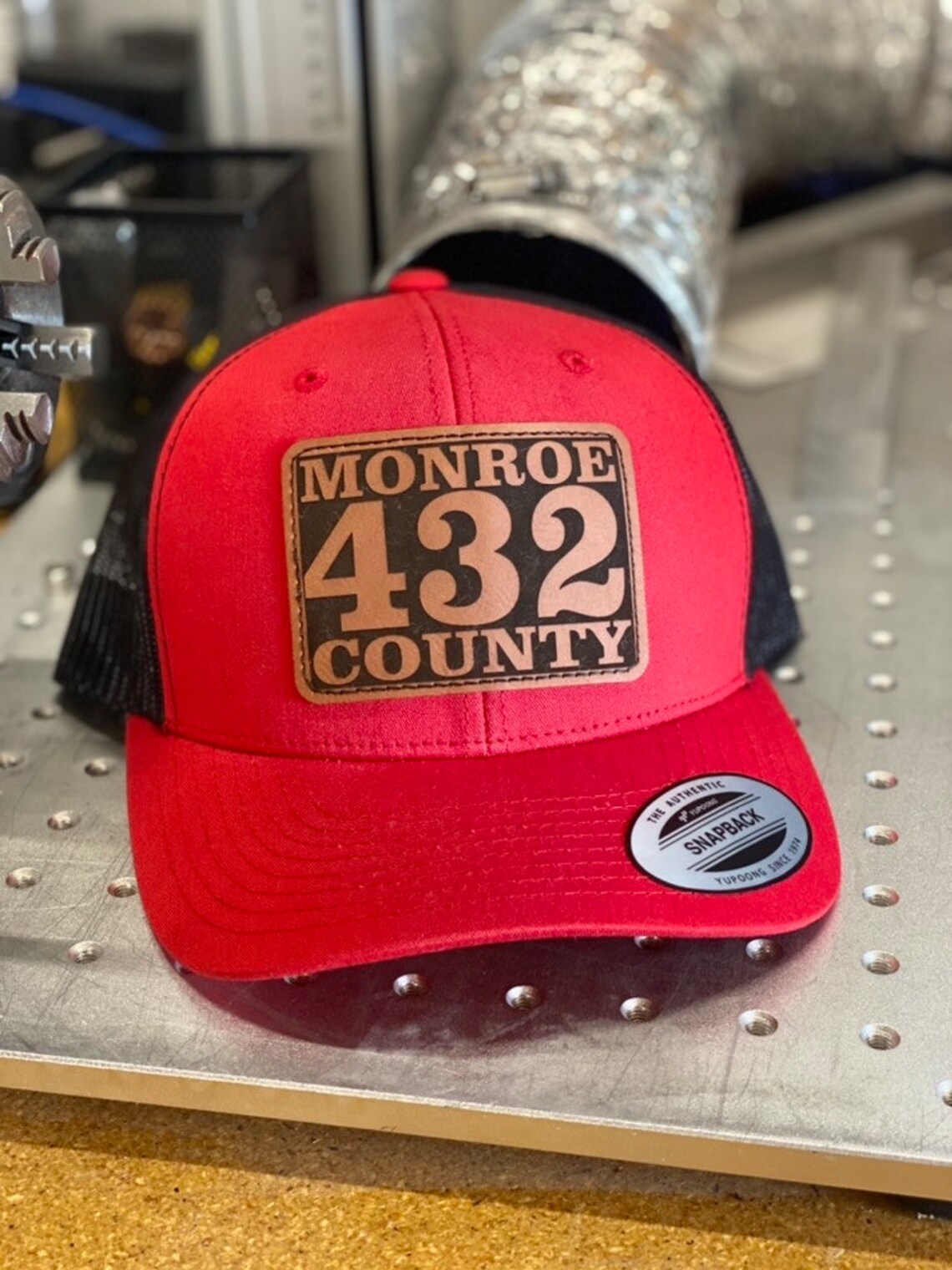 Custom Leather Patch Fire Department Hat. Firefighter Gift, Custom ...