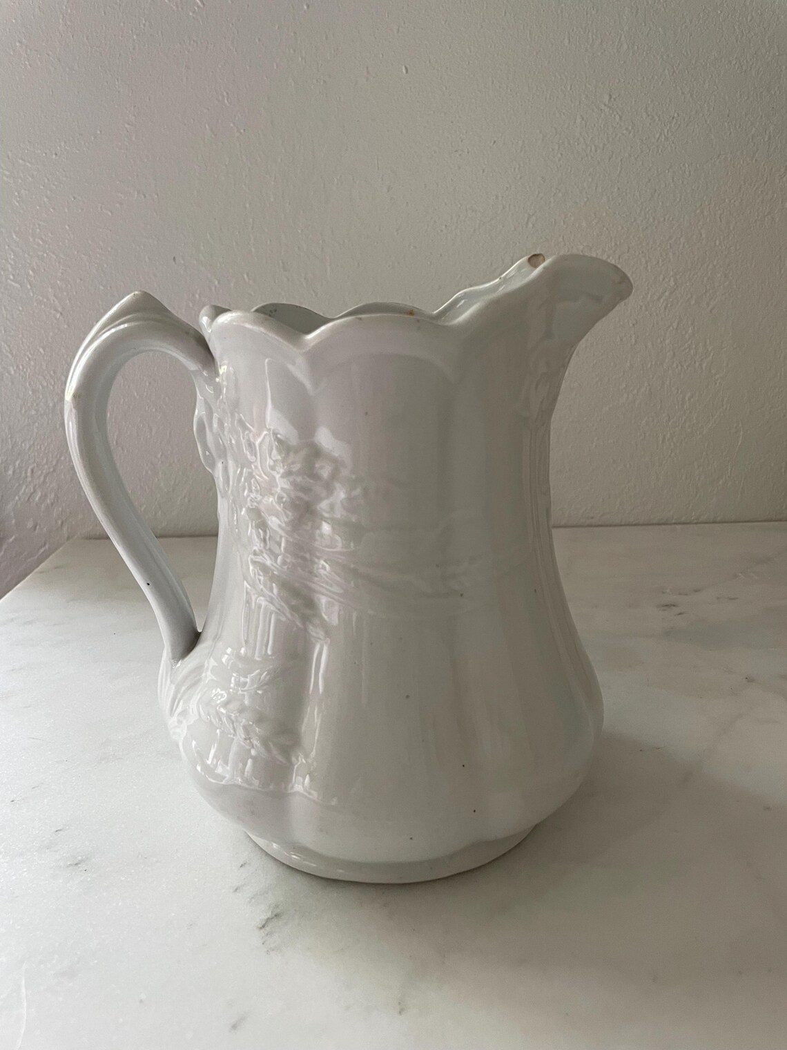 Ironstone Wheat Pattern Pitcher - Etsy