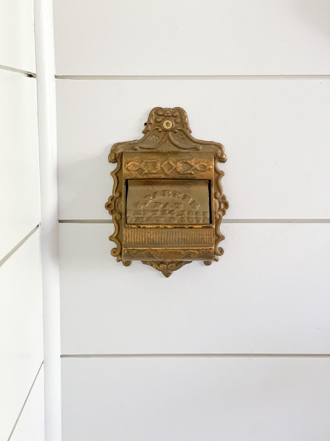 Vintage Cast Iron Match Holder - Etsy