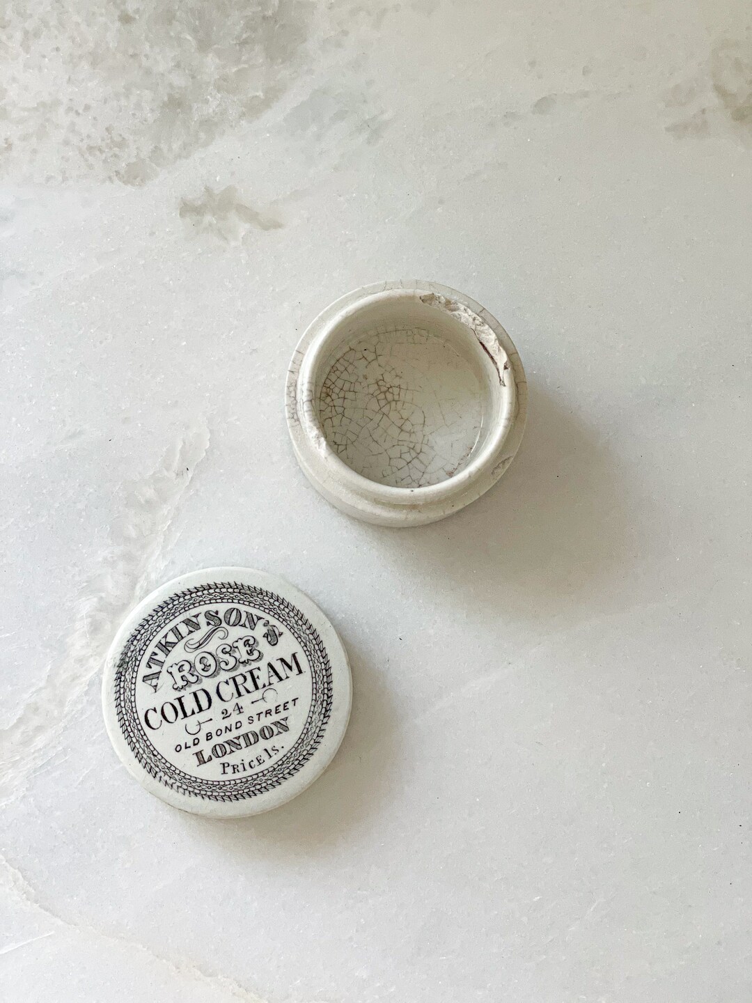 Vintage Rose Cold Cream Pot - Etsy