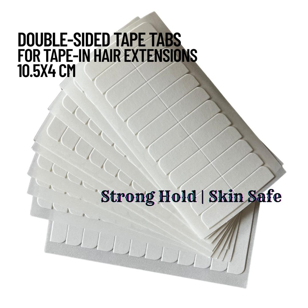 Tape-in Hair Extension Replacement Tabs – Strong Hold, Skin-safe, 12 ...