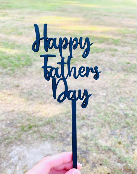 Happy Fathers Day Topper Cake Topper Fathers Day Happy - Etsy