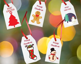 Christmas Light Gift Tags Set of 12 - Etsy