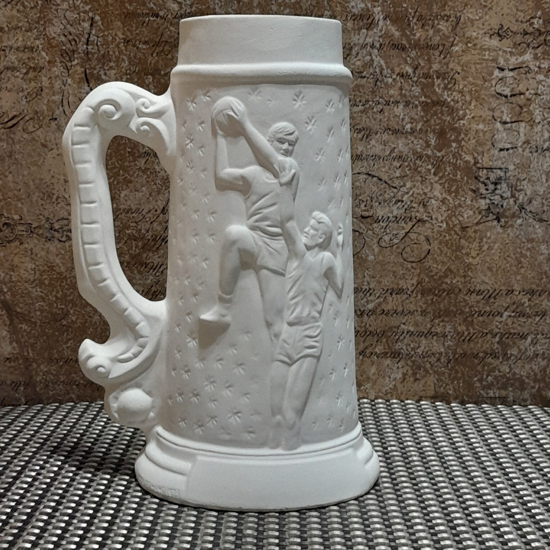 Ceramic Basketball Stein Ready to Paint DIY Unpainted Ceramic Bisque ...