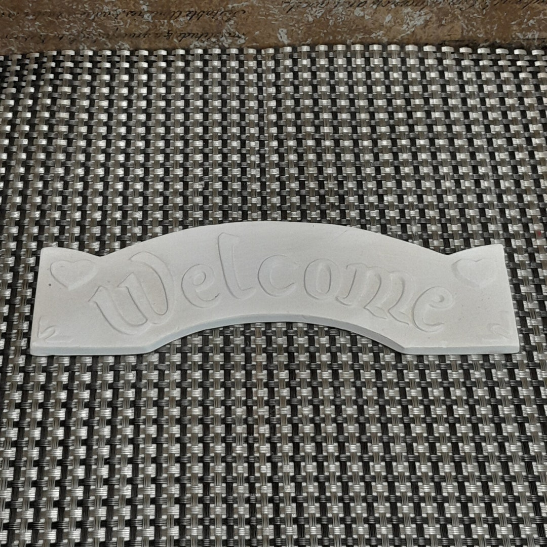 Ceramic Welcome Sign | DIY Unpainted Ready to Paint | Cute Door Sign ...
