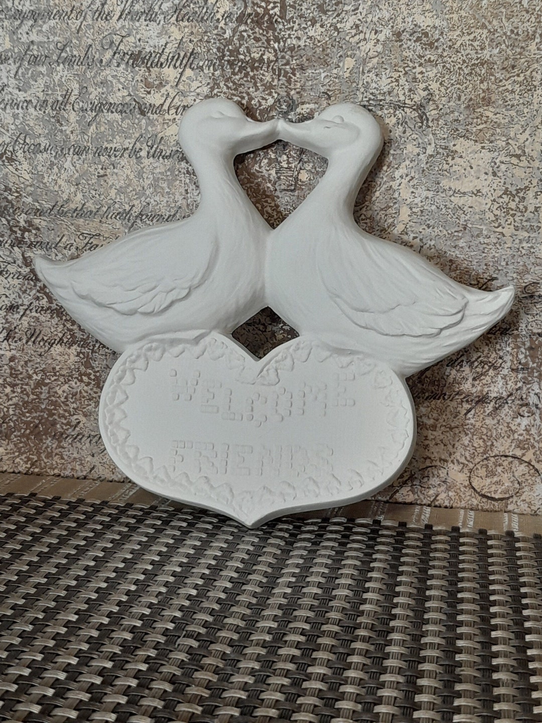 Welcome Friends Sign With Geese | Housewarming Gift | Entryway Decor ...