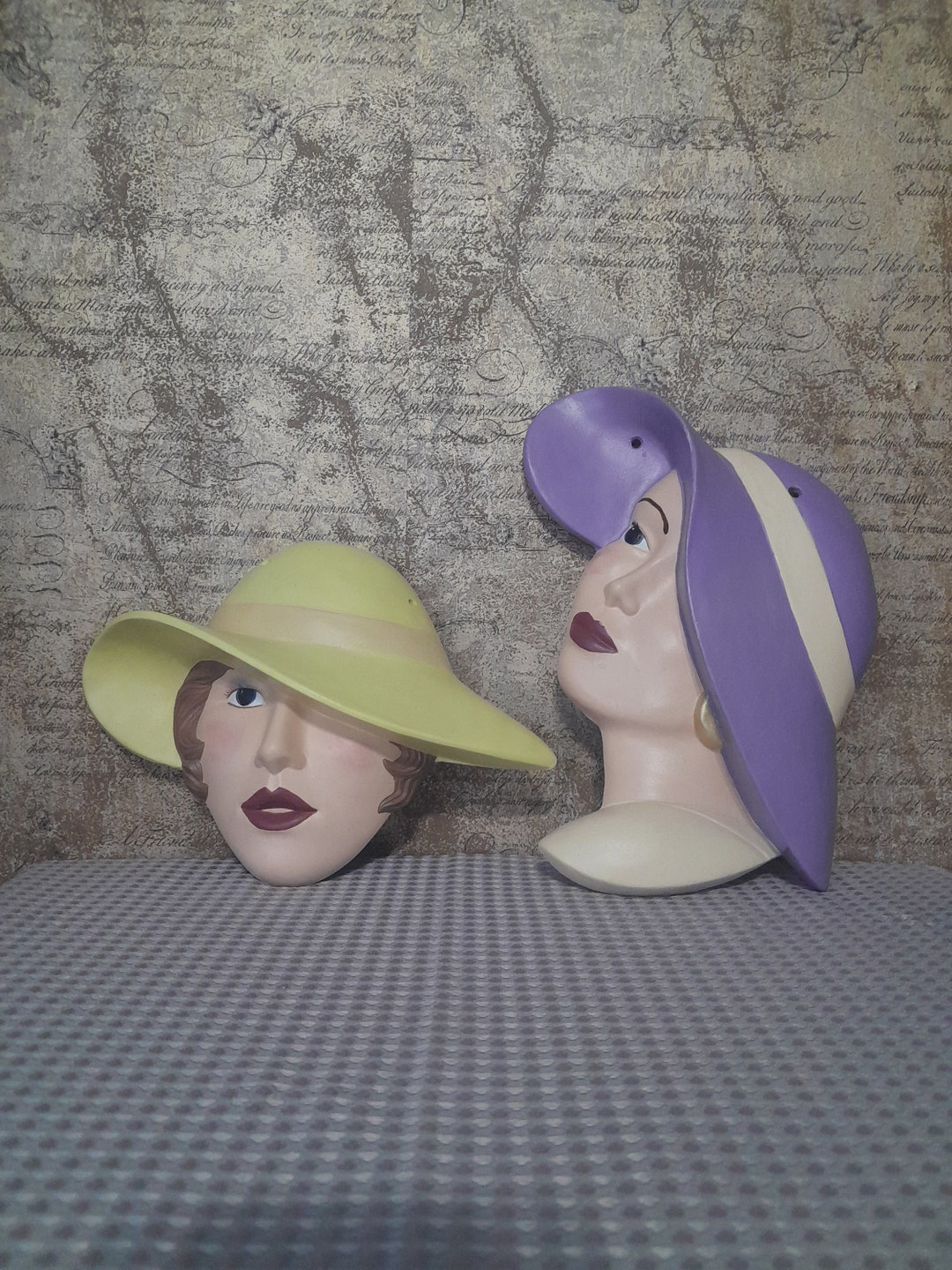 Vintage Ladies With Hats - 30's Style | Pottery Sculpture Figurine ...
