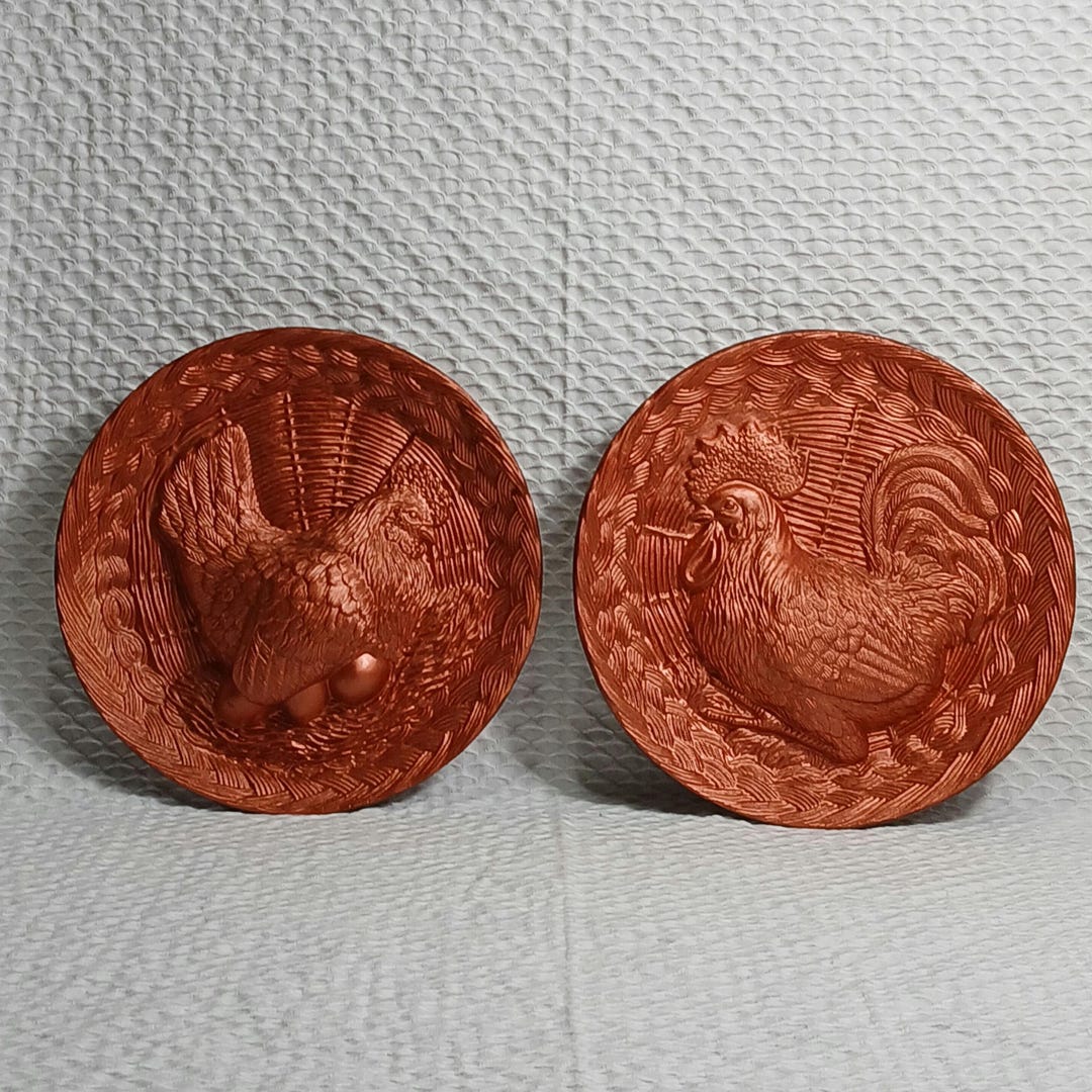 Ceramic Rooster & Hen Chicken Wall Hanging Plaques | Cute Couple Wall ...