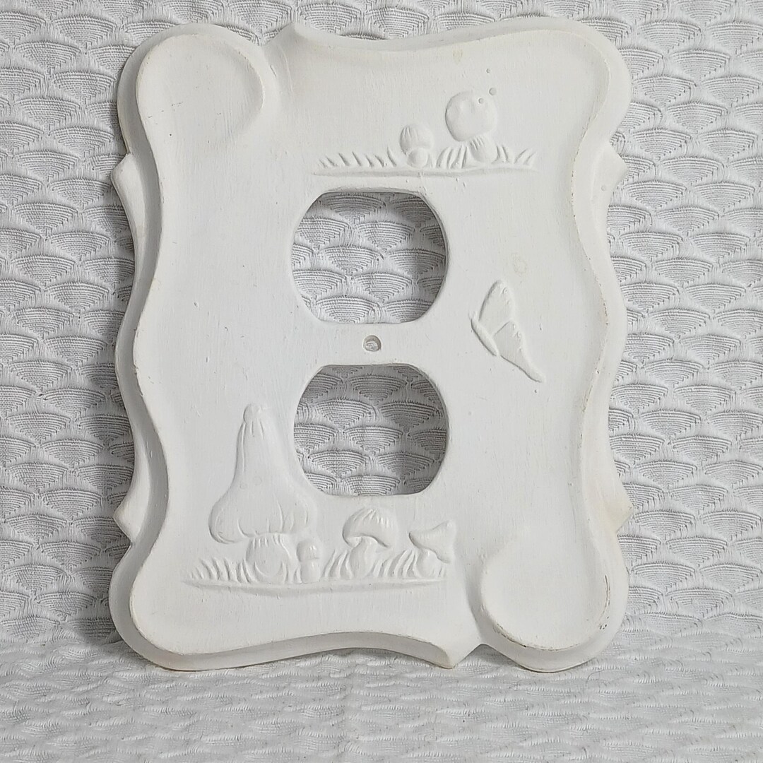 Ceramic Wall Socket Plate Cover | Switchplate Cover | Ready to Paint ...
