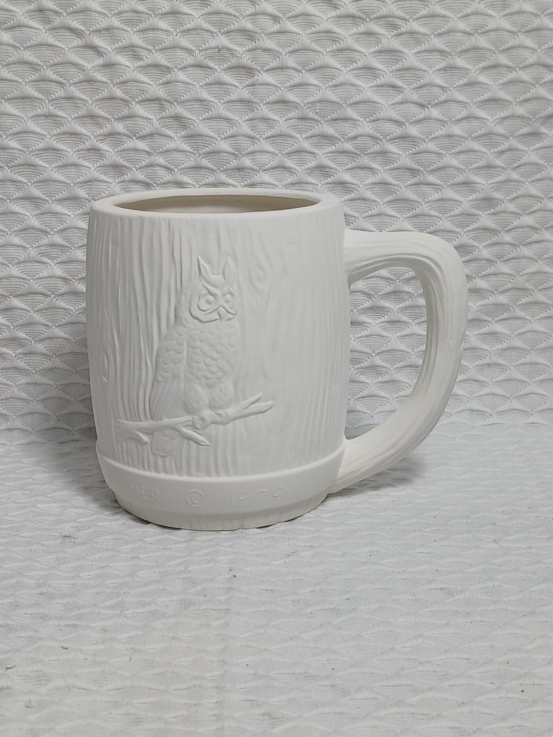 Ceramic Wildlife Owl Mug | Cramer Molds 1979 Vintage Ceramic Bisque ...
