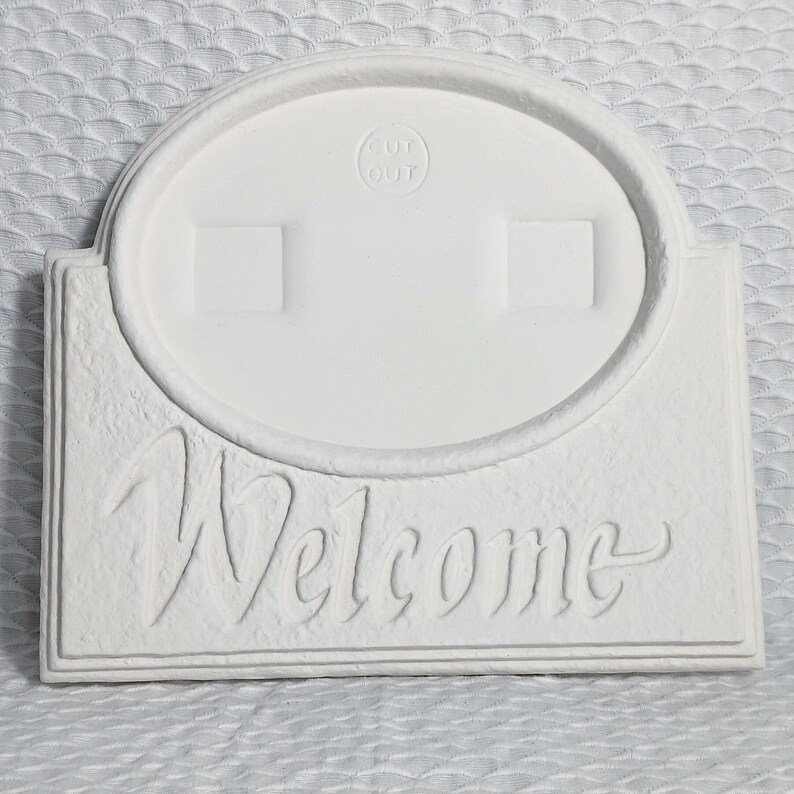 DIY Ceramic Welcome Sign Door Decor | 11" X 8.5" | Unpainted Ceramic ...