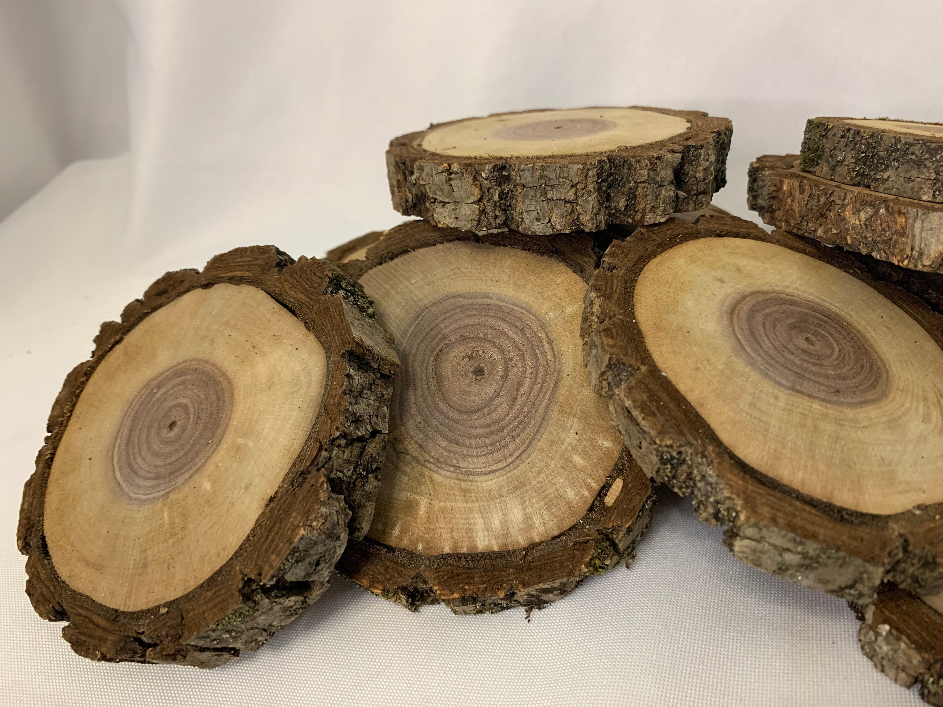 Wood Slices Walnut Rustic Wedding Decor Magnets Wood Discs Tree Log ...