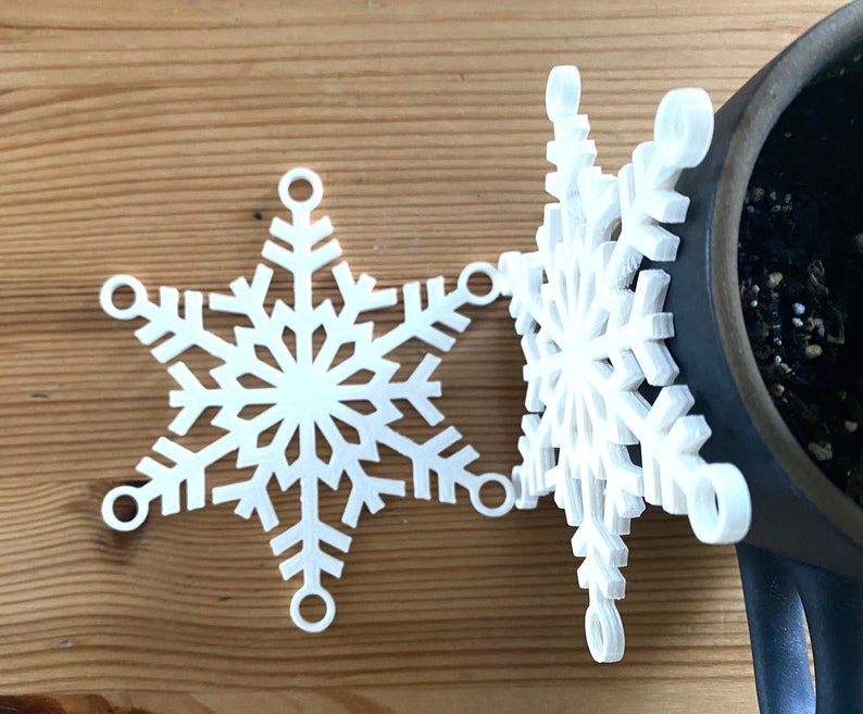 Snowflake | Christmas Tree | Ornament | 3d Printed | PLA - Etsy