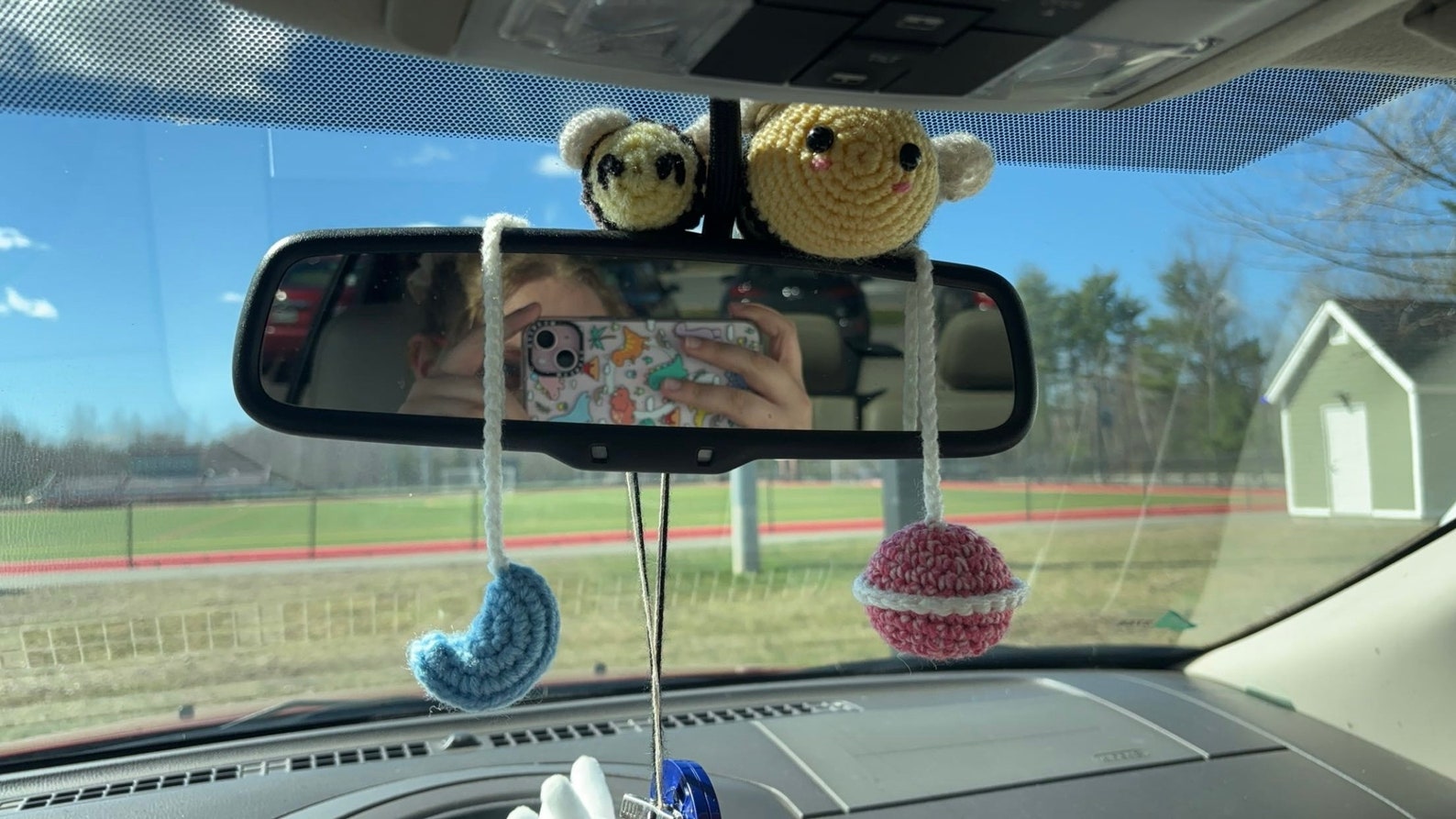 Crochet Saturn and Moon Car Hang - Etsy