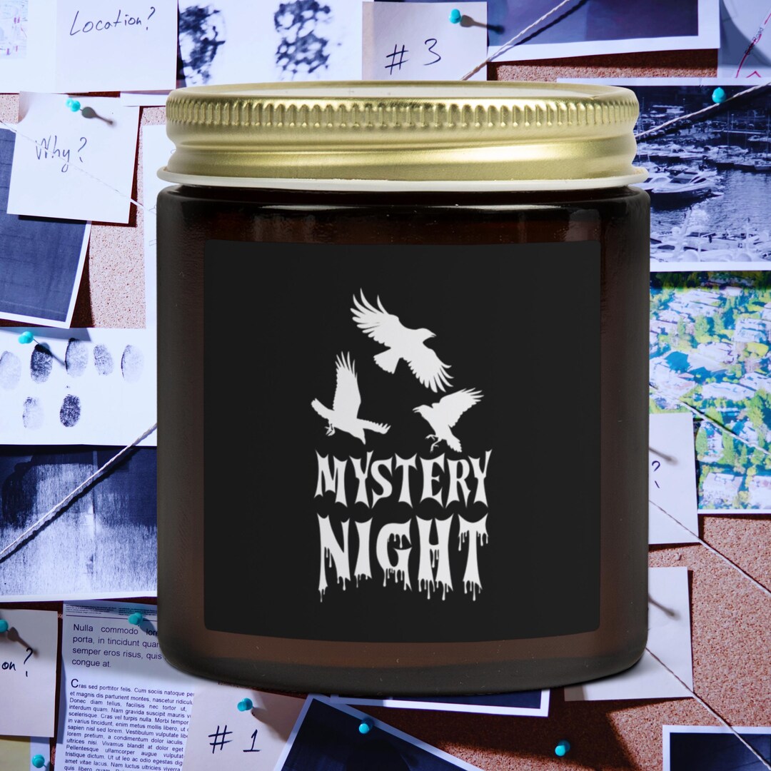 Murder Mystery Night, Murder of Crows Candle, True Crime Movie Night ...