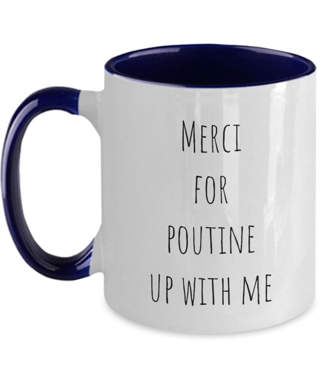 Franglais Funny Mug, Merci for Poutine up With Me, Funny French English ...