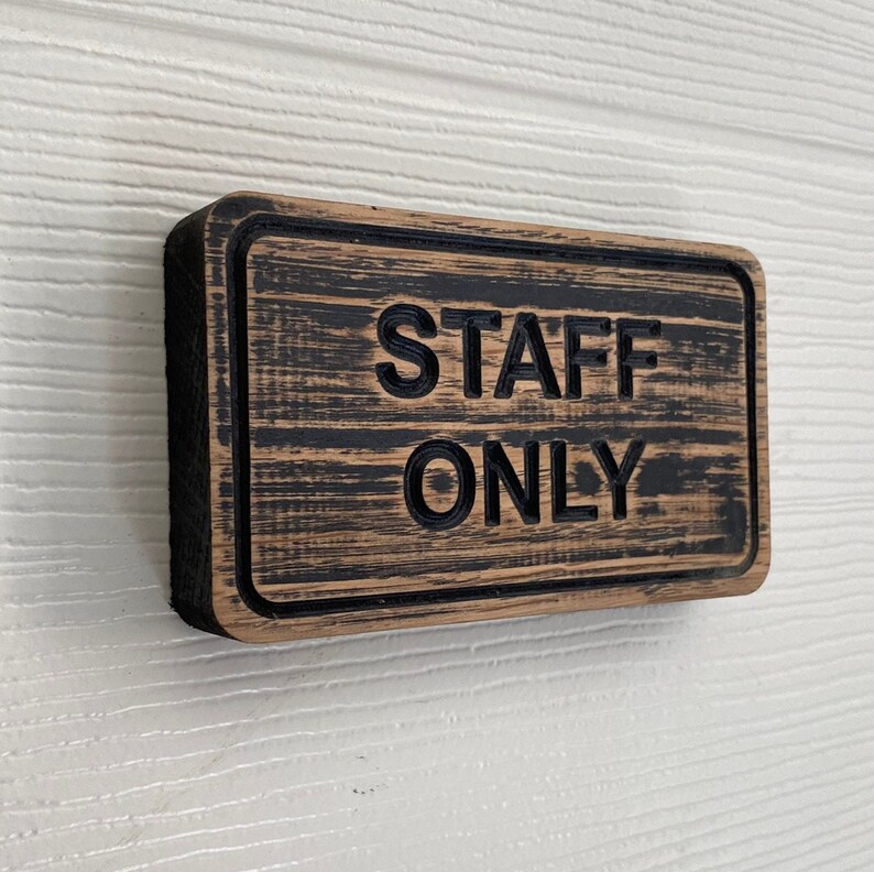Staff Only Sign Employees Only Sign Office Door Plaque - Etsy