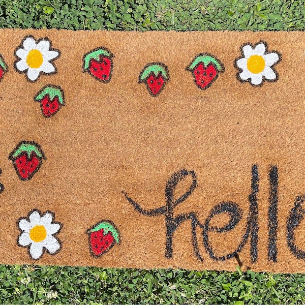 Hand Painted Rug - Etsy