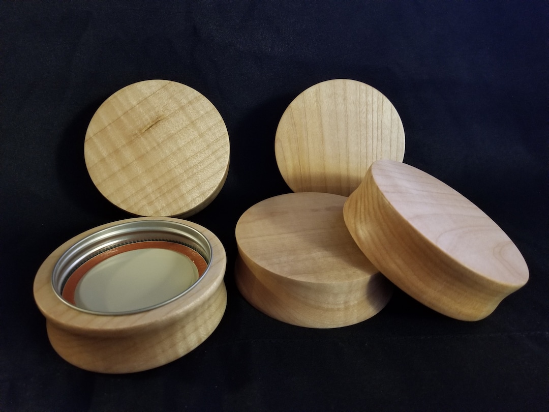Wooden Mason Jar Lid - Etsy