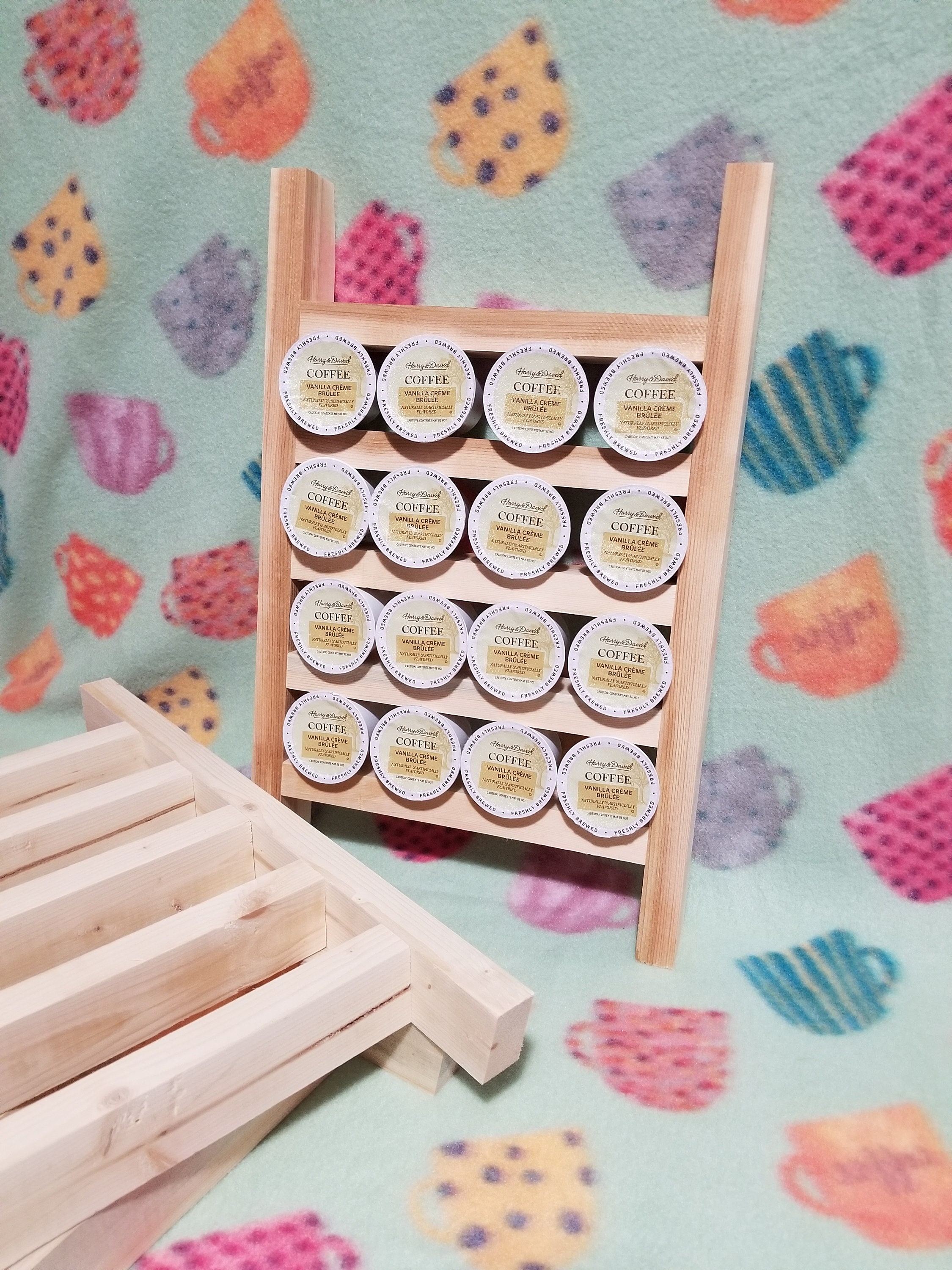 Rustic K-cup Ladder Organizer, Coffee Pod Storage, Kitchen Decor ...