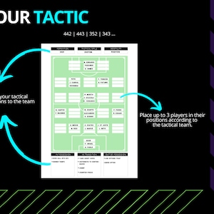 Football Manager Game Planner Digital for Football Fan Squad Planner ...