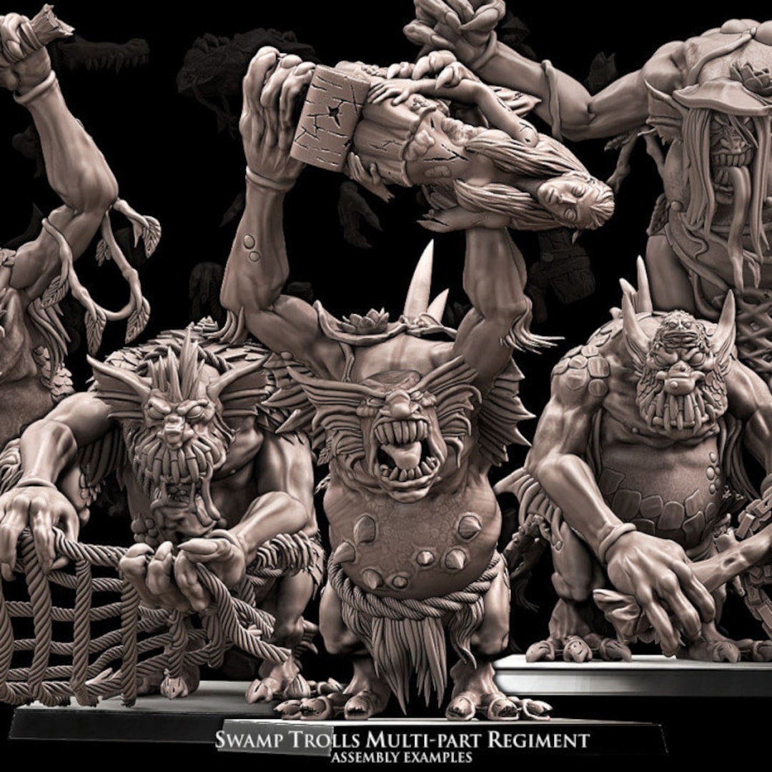 5 Swamp Trolls Multi Part Regiment - Etsy