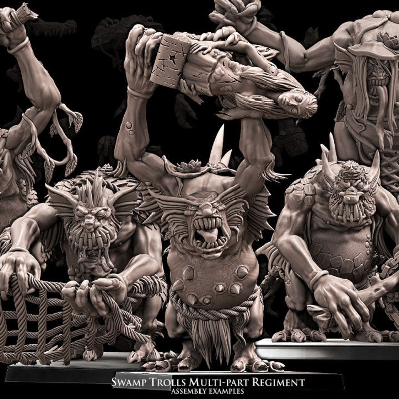 5 Swamp Trolls Multi Part Regiment - Etsy