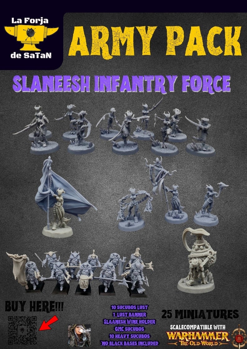 Army Pack Slannesh Infantry Force - Etsy