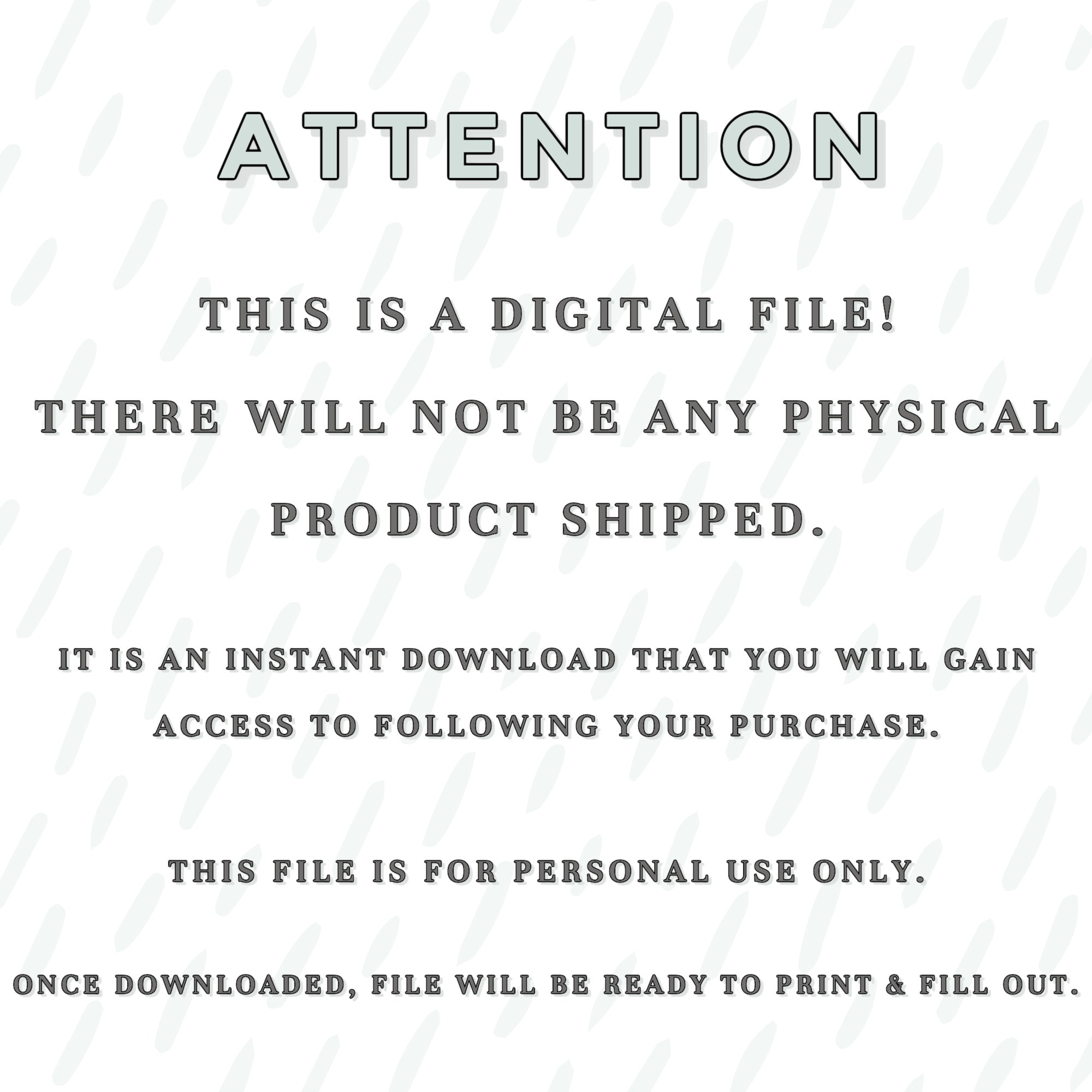 Set of 5 Attendance Sheets Dance Teacher Attendance Trackers Printables ...