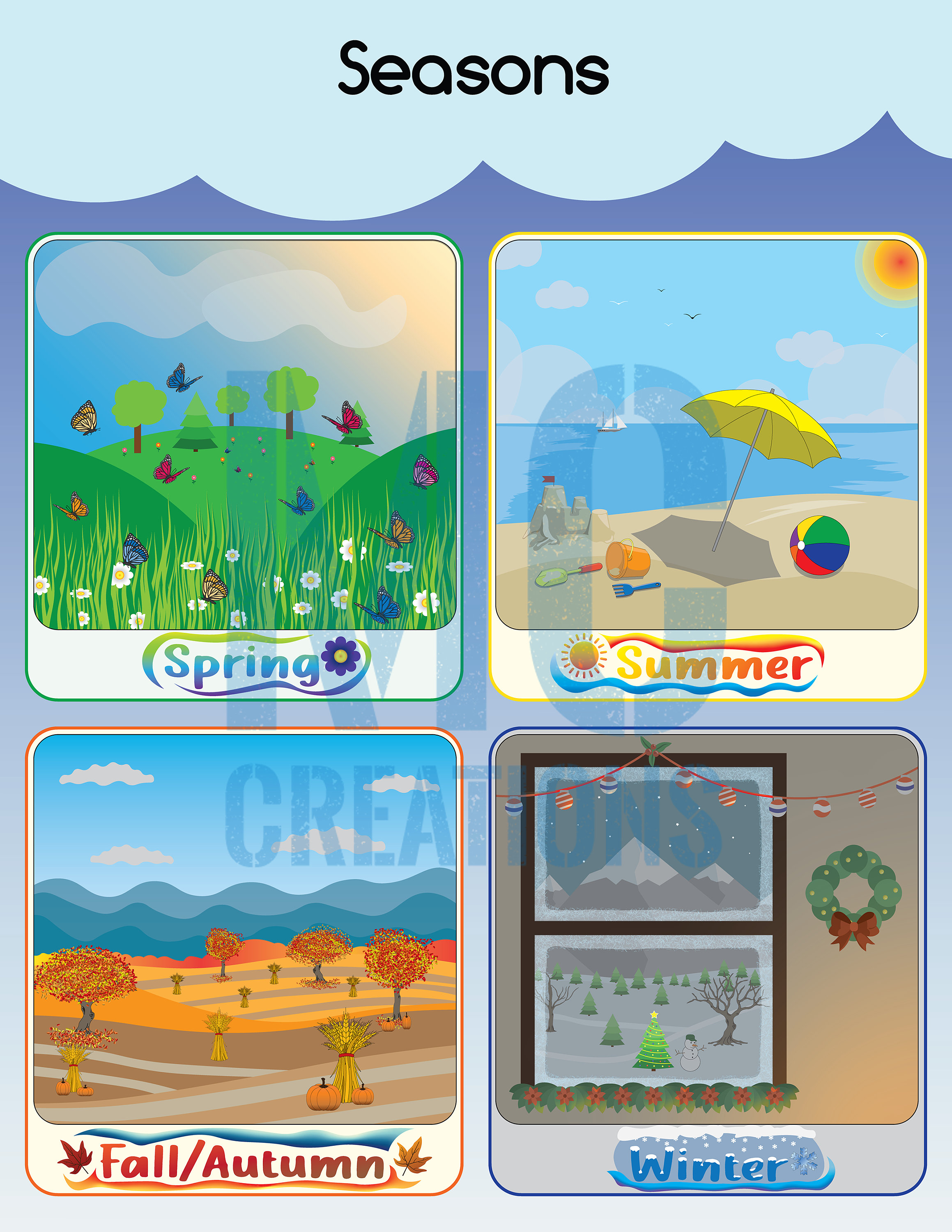 Seasons - Educational Printable - Etsy