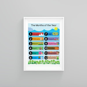 Months of the Year - Educational Printable - Etsy