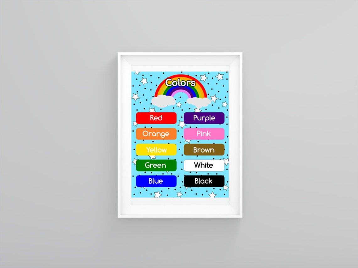 Colors - Educational Printable - Etsy