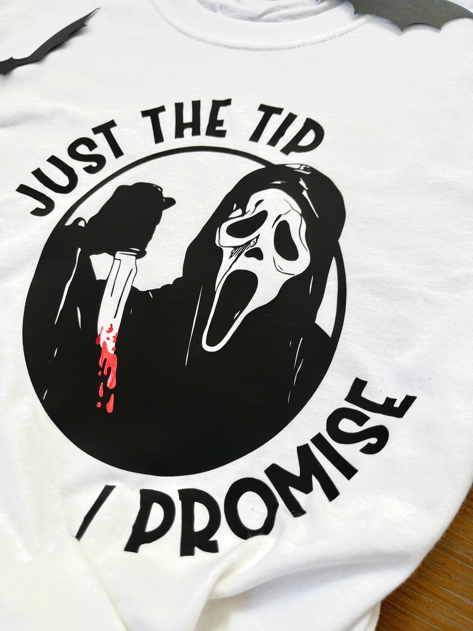 Just the Tip Scream, Ghostface, Halloween Tee, Funny Halloween - Etsy