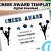 Customizable Cheerleader Award Certificate Printable 8.5x11 | Etsy