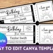 Black and White Gift Certificate Ticket Template Surprise - Etsy