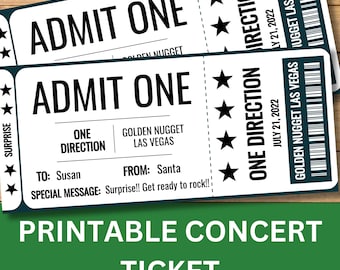 Black and White Gift Certificate Ticket Template, Surprise Show ...