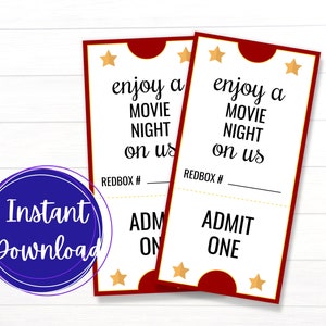 Printable Redbox Certificate, Redbox Gift Card, Teacher Appreciation ...