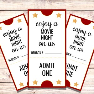 Printable Redbox Certificate, Redbox Gift Card, Teacher Appreciation ...