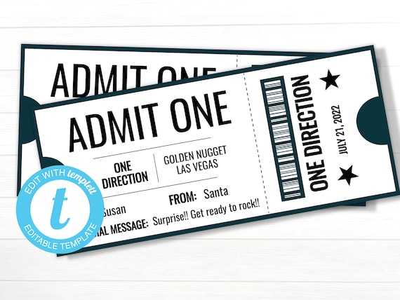 One Direction Concert Ticket Template
