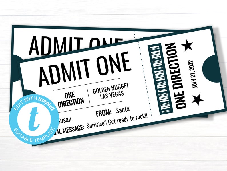 Concert Ticket Template Surprise Show Announcement Printable - Etsy