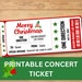 Christmas Concert Ticket Template, Surprise Show Announcement ...