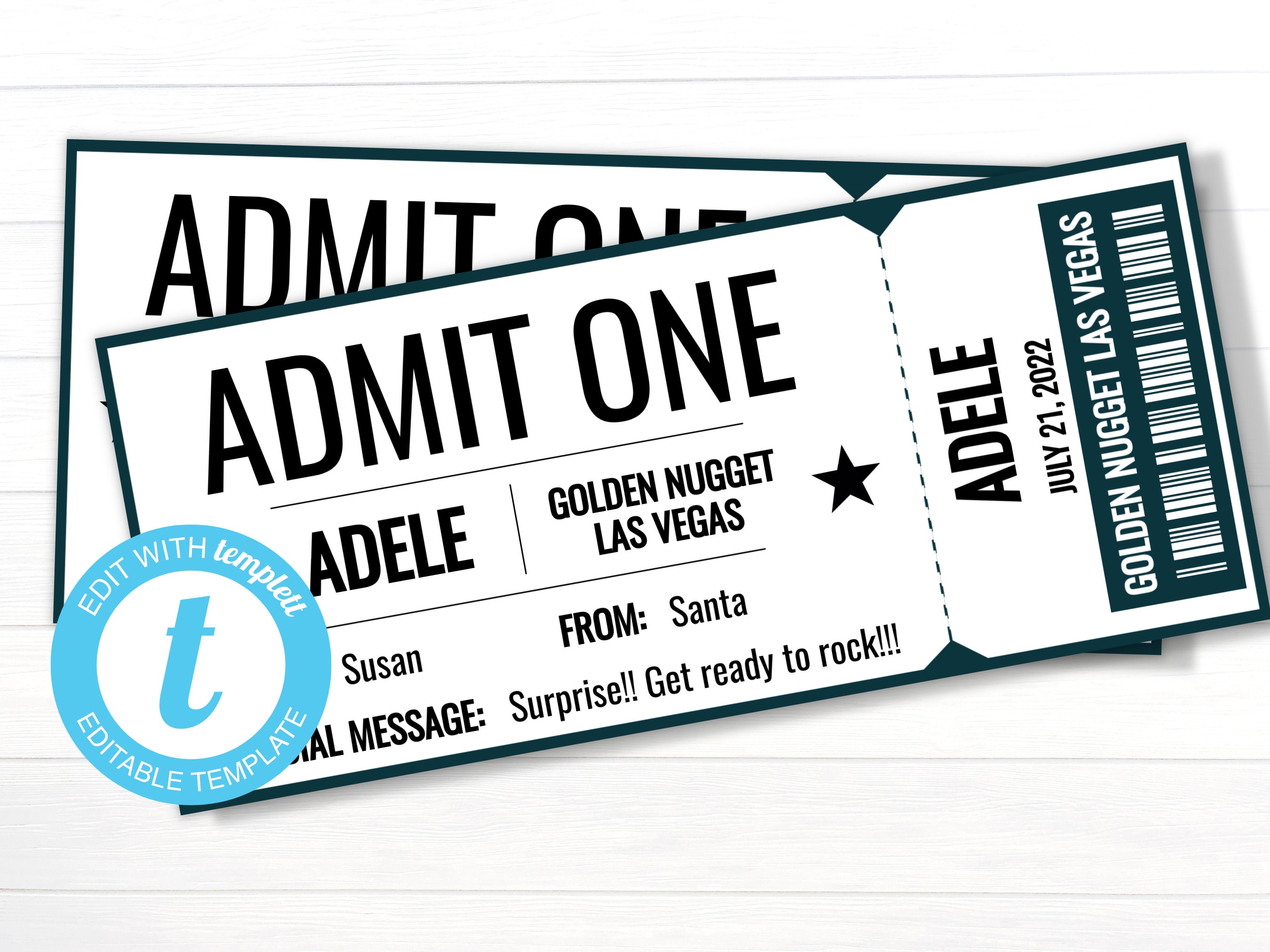 Printable Concert Ticket Template