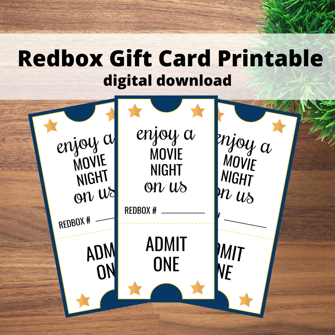 Printable Redbox Certificate, Redbox Gift Card, Teacher Appreciation ...